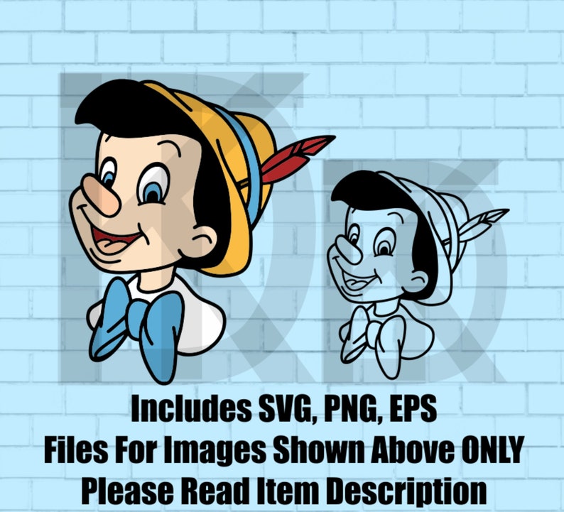 Pinocchio SVG EPS PNG File Cricut Digital Printable - Etsy