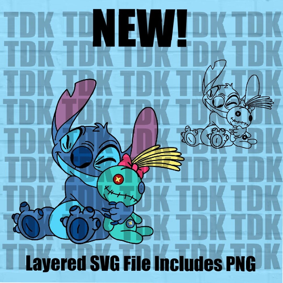 Stitch With Scrump Cute SVG Layered Includes PNG File Cricut, Digital, Printable - Etsy