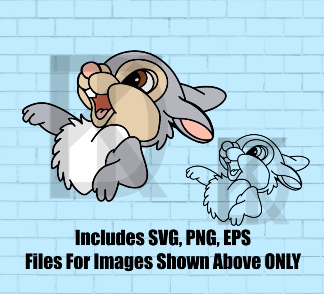 Thumper Rabbit SVG, PNG, EPS File Cricut, Digital, Printable - Etsy