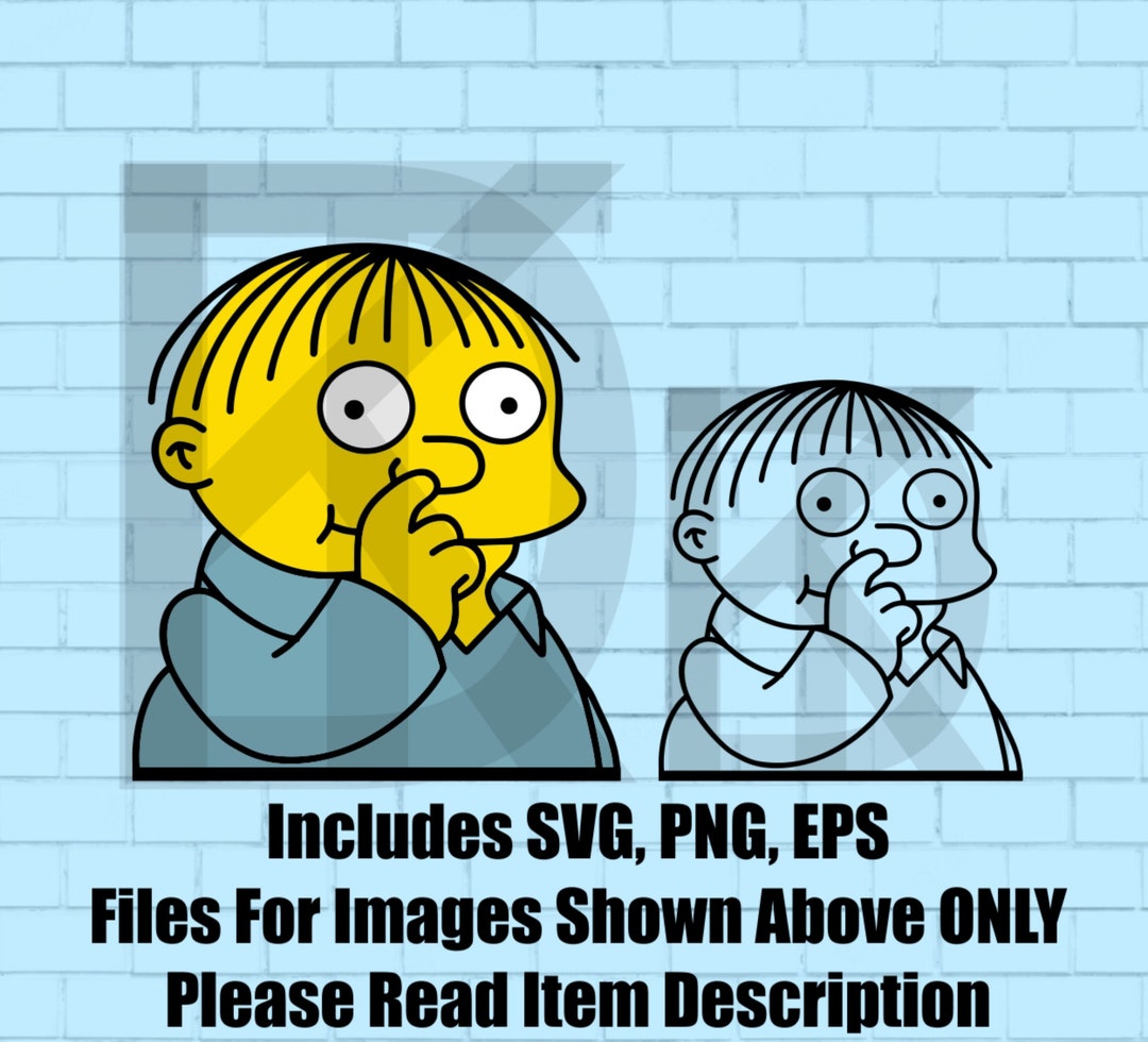 Ralph Simpsons Funny Cartoon SVG, EPS, PNG File Cricut, Digital ...