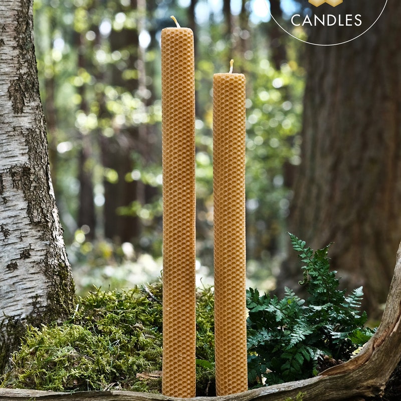 40cm Beeswax Candles - Etsy UK