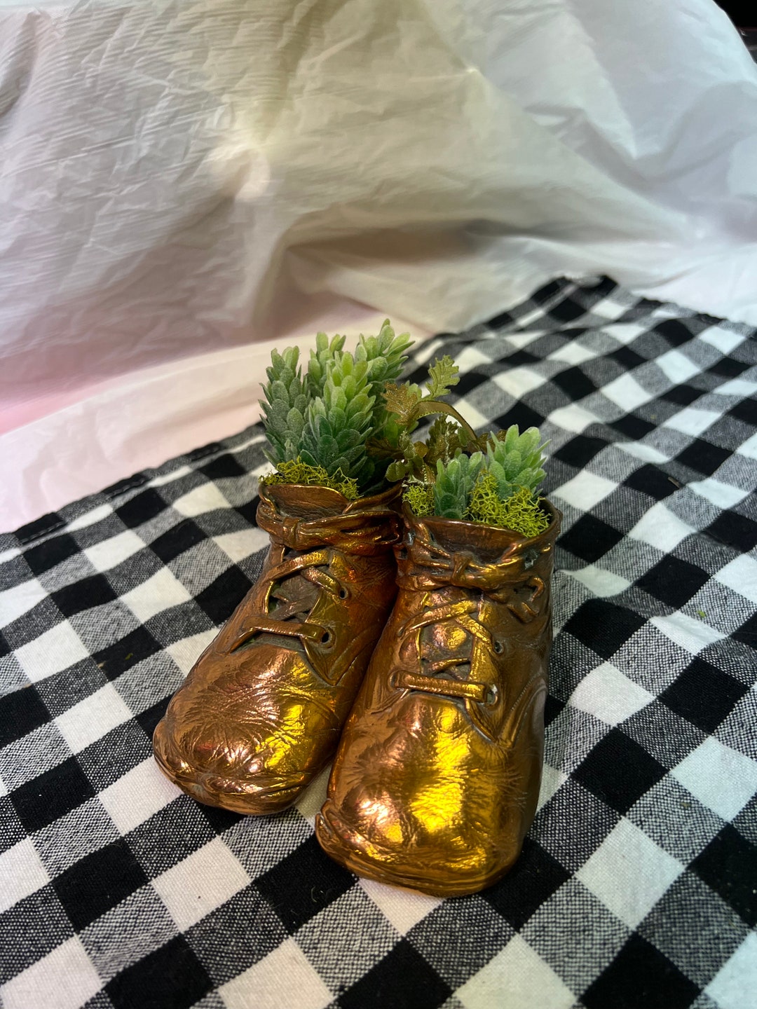 Beautiful Bronzed Baby Shoes/pair - Etsy