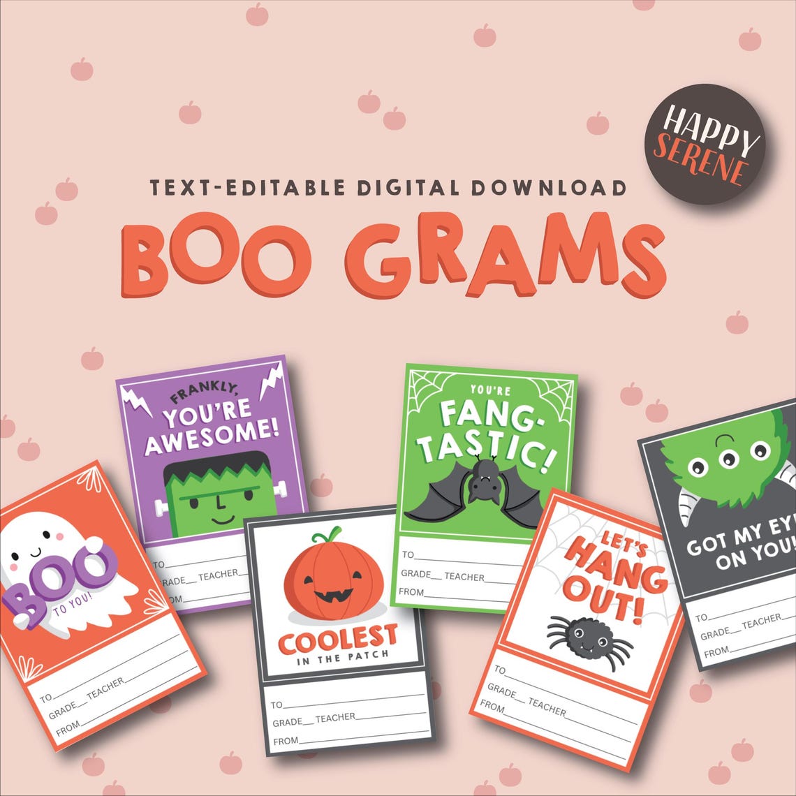 Boo Grams Digital Download for PTA / PTO Elementary School Fundraising ...