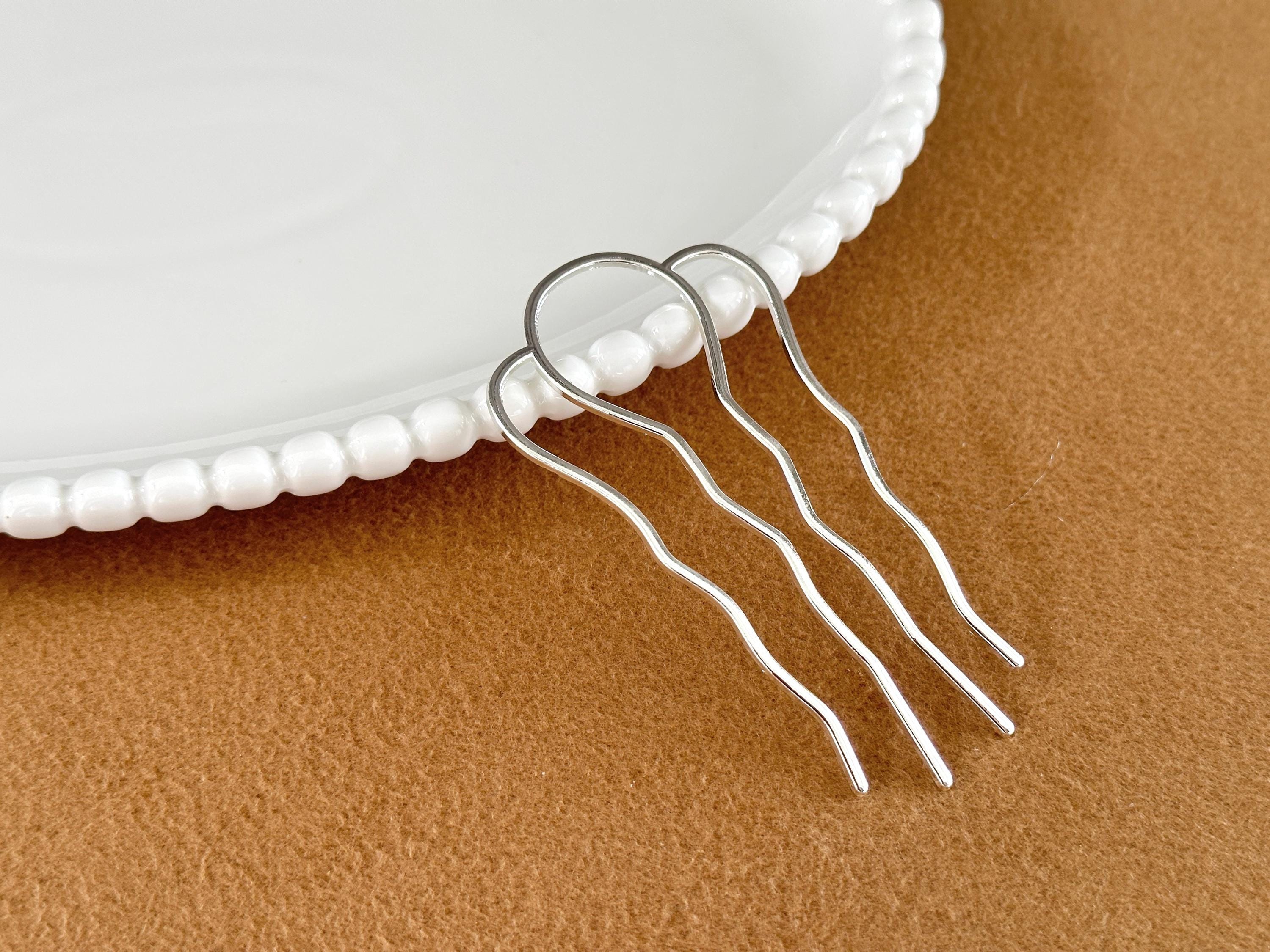 Blank Jewelry Barrette,waving Metal Combs,diy Hair Pins Blank Bobby ...