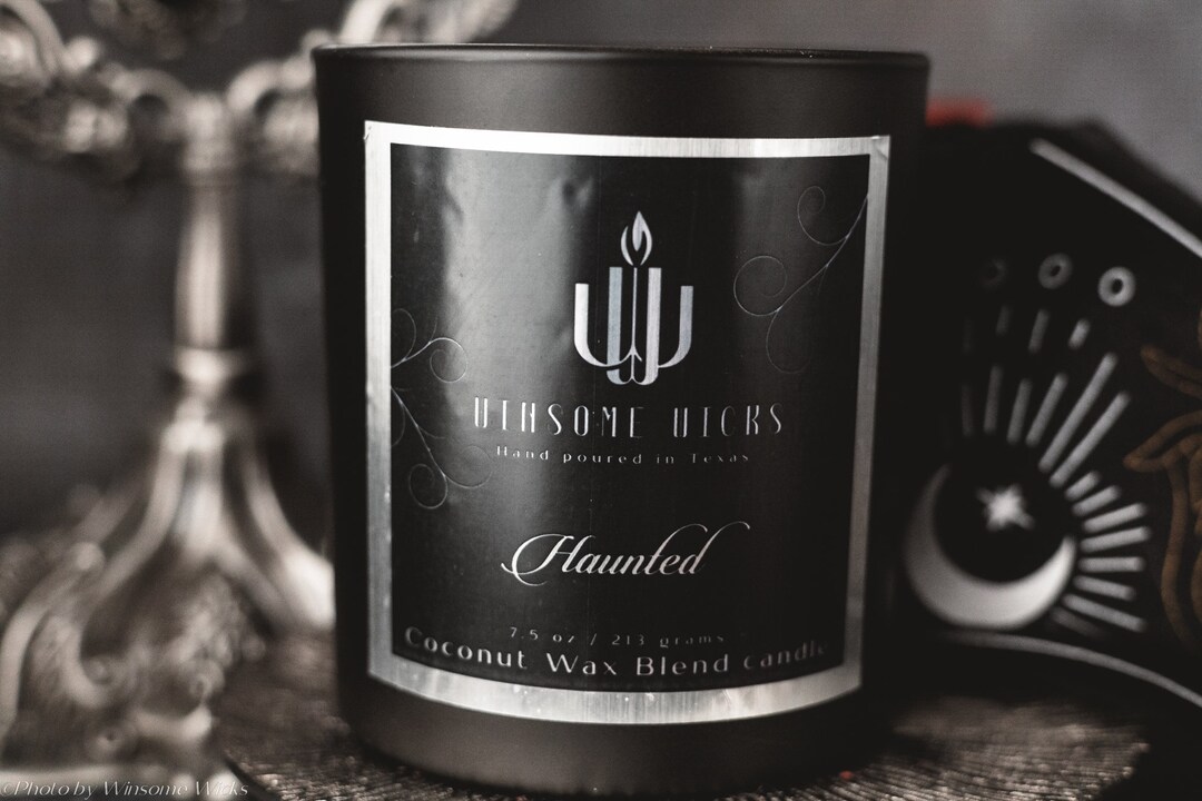 Haunted Candle – Woody & Earthy Scented Candle, Gothic Home Decor Gift ...