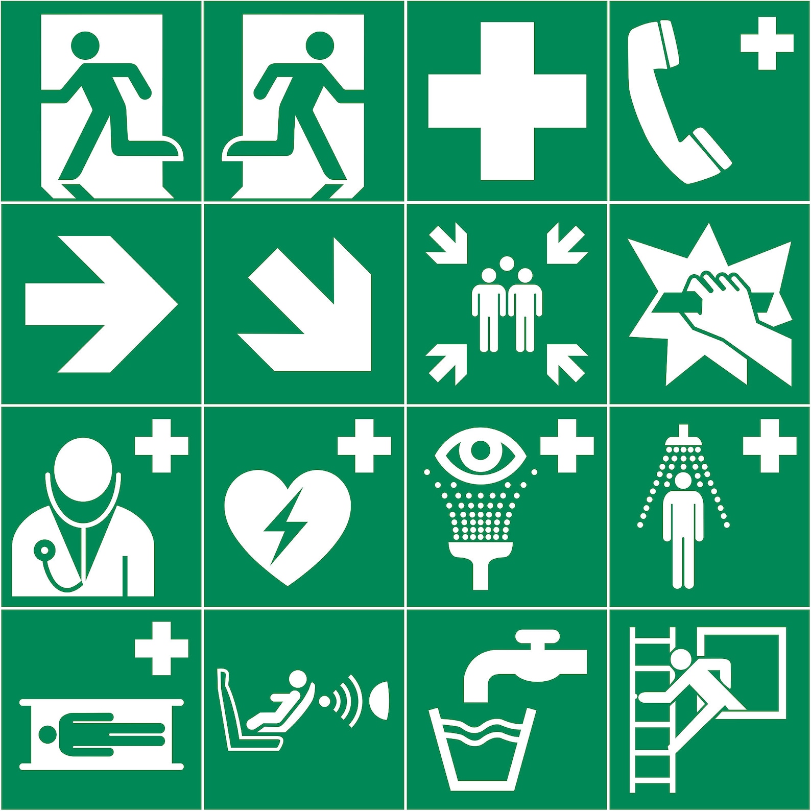 ISO 7010 Signs, ISO Safe Condition Signs, Vector ISO 7010 Placards ...