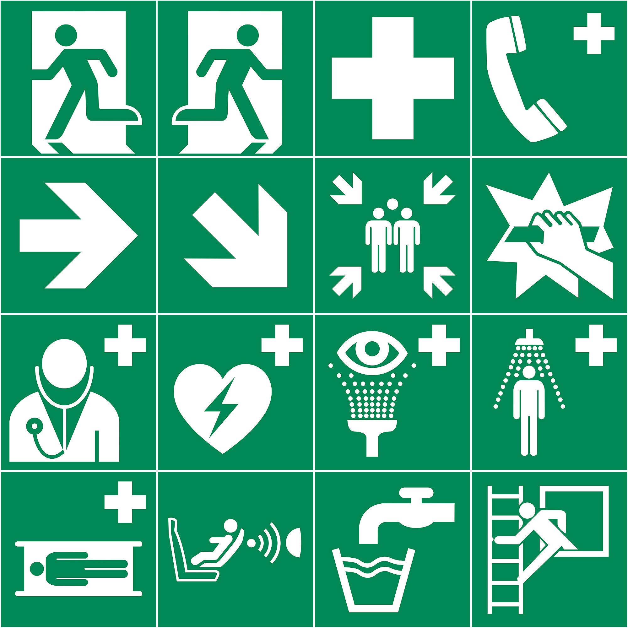 ISO 7010 Signs, ISO Safe Condition Signs, Vector ISO 7010 Placards ...