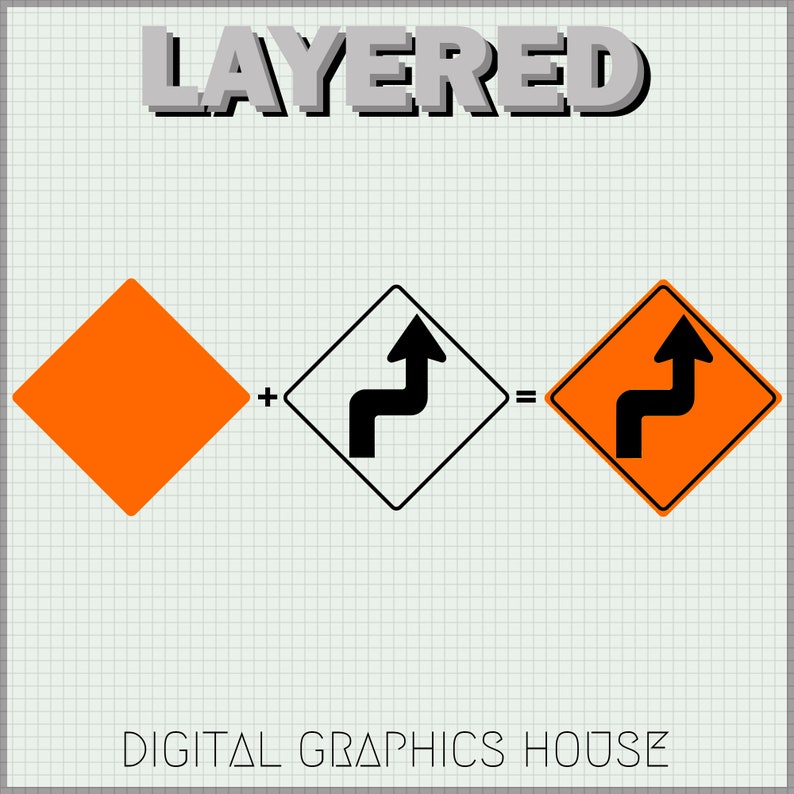 Construction Signs Clipart: Orange Road Signs SVG PNG (digital Download ...