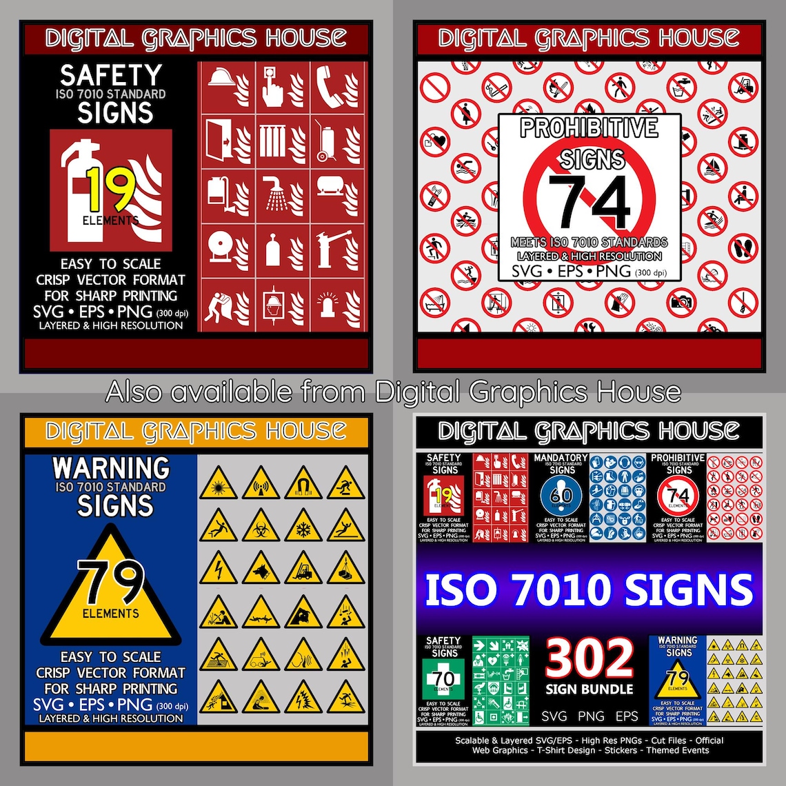 ISO 7010 Sign, ISO Mandatory Sign, Vector ISO 7010 Sign, Safety Sign ...