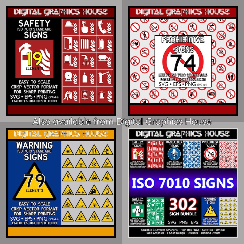 ISO 7010 Sign, ISO Mandatory Sign, Vector ISO 7010 Sign, Safety Sign ...