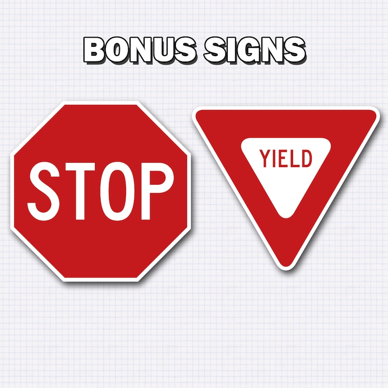 Construction Signs Clipart: Orange Road Signs SVG PNG (digital Download ...