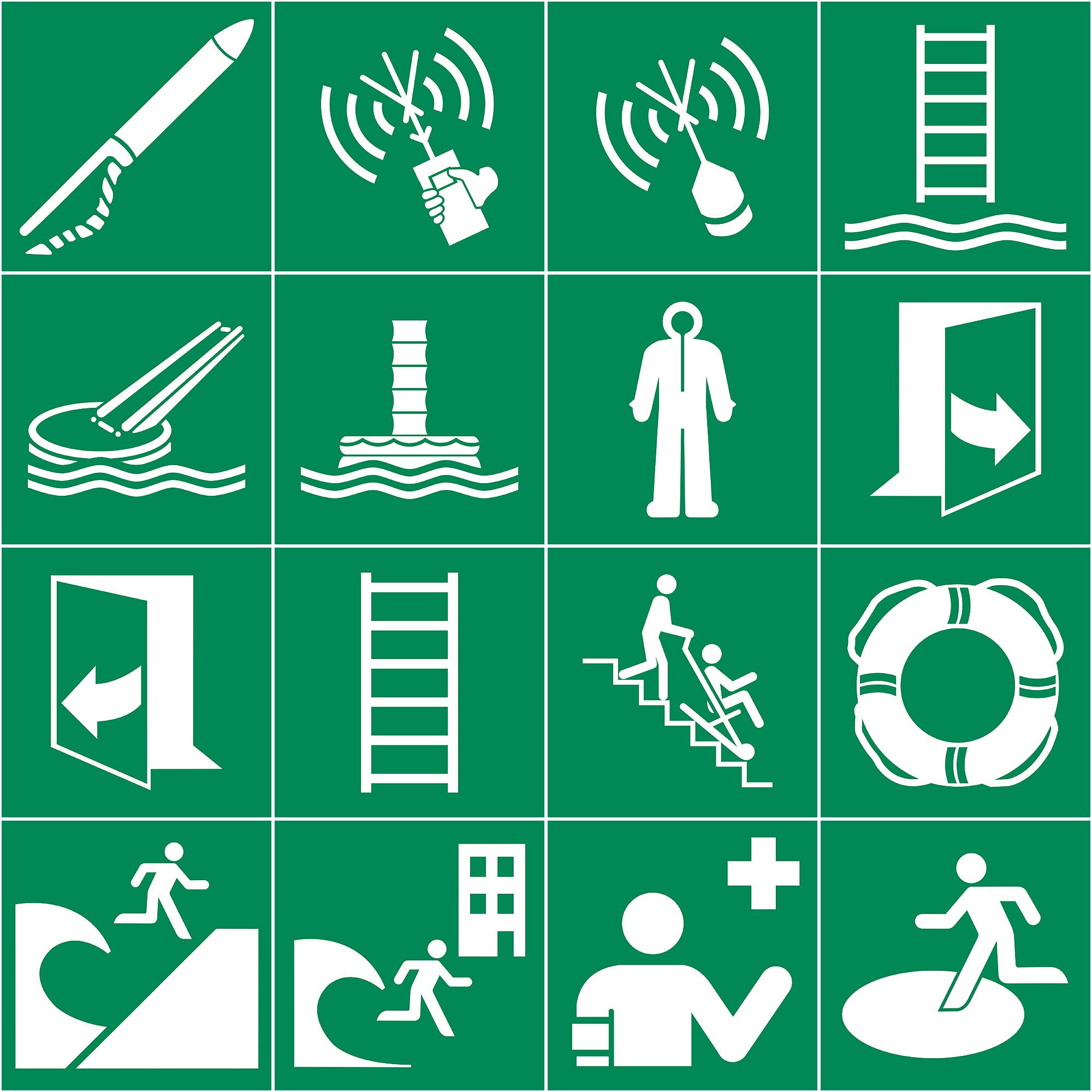 ISO 7010 Signs, ISO Safe Condition Signs, Vector ISO 7010 Placards ...