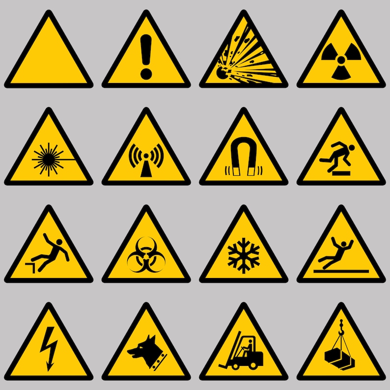 ISO 7010 Signs, ISO Warning Signs, Vector ISO 7010 Sign, Alert Sign Png ...