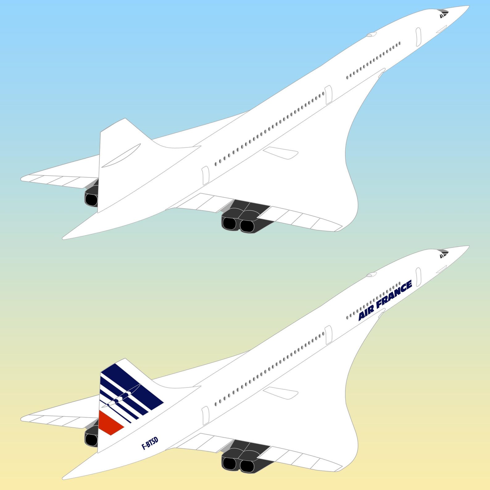 Concorde Jet Clipart: Supersonic Airplane SVG, PNG, EPS (digital ...