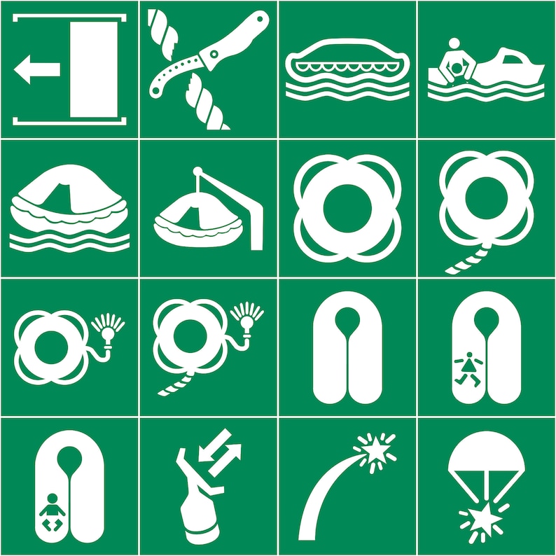 ISO 7010 Signs, ISO Safe Condition Signs, Vector ISO 7010 Placards ...