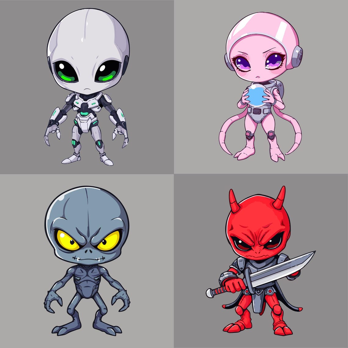 Alien Cartoons Characters, Alien Clipart, High-resolution Alien Pngs ...