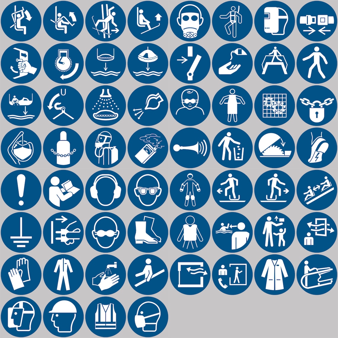 ISO 7010 Sign, ISO Sign Bundle, Vector ISO 7010 Sign, Safety Sign ...