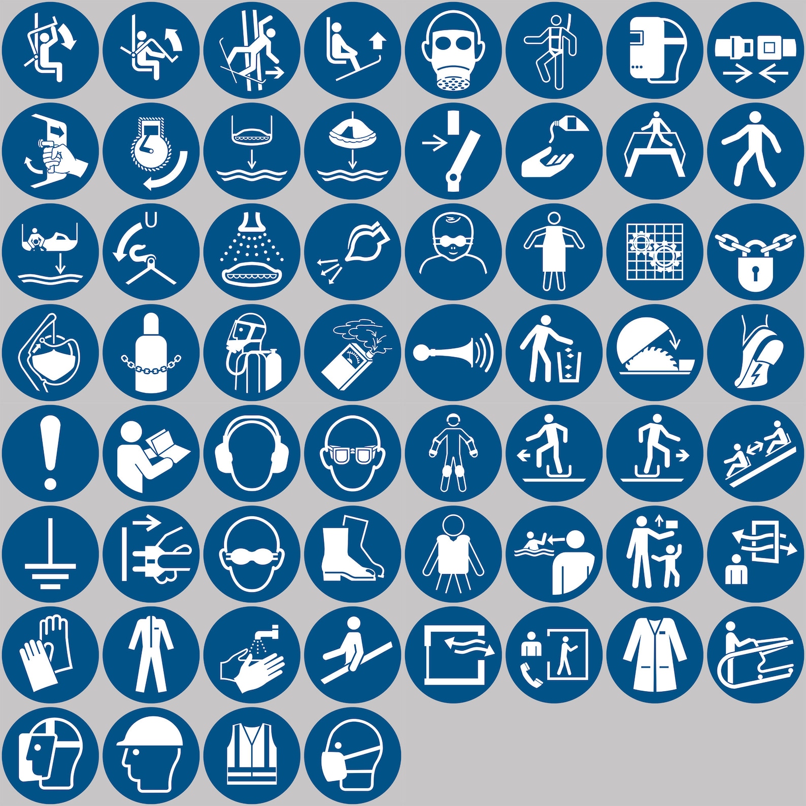 ISO 7010 Sign, ISO Sign Bundle, Vector ISO 7010 Sign, Safety Sign ...