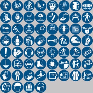 ISO 7010 Sign, ISO Sign Bundle, Vector ISO 7010 Sign, Safety Sign ...