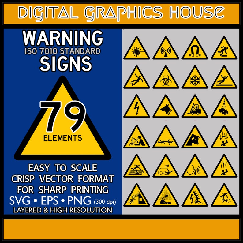 ISO 7010 Signs, ISO Warning Signs, Vector ISO 7010 Sign, Alert Sign Png ...