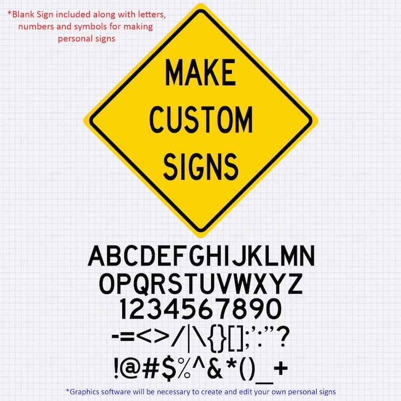 Traffic Warning Signs Clipart: Yellow Road Signs SVG PNG (digital ...