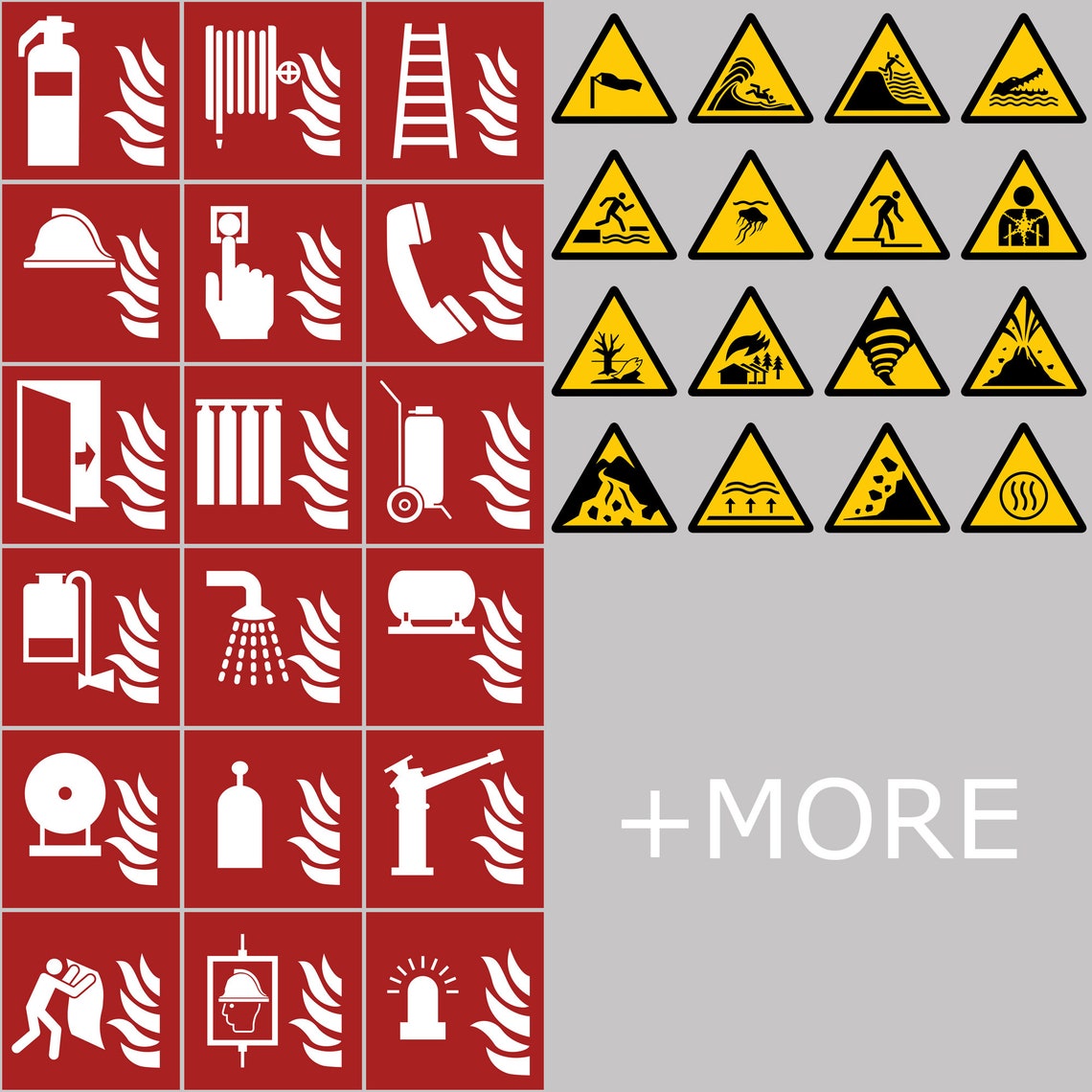 ISO 7010 Sign, ISO Sign Bundle, Vector ISO 7010 Sign, Safety Sign ...