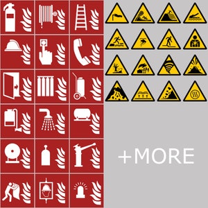 ISO 7010 Sign, ISO Sign Bundle, Vector ISO 7010 Sign, Safety Sign ...