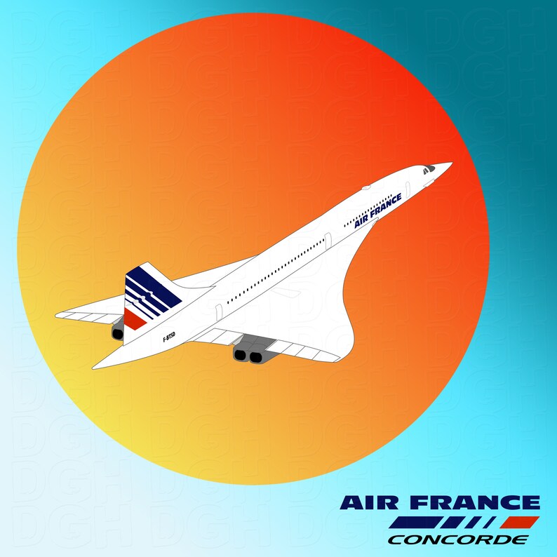 Concorde Supersonic Jet, Jet Airplane Image, Svg Png Jpg Dxf Eps Pdf ...