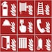 ISO 7010 Signs, ISO Fire Signs, Vector ISO 7010 Fire Placards, Fire ...