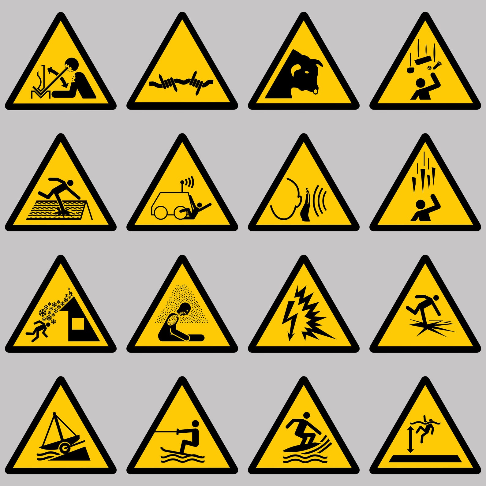 ISO 7010 Signs, ISO Warning Signs, Vector ISO 7010 Sign, Alert Sign Png ...