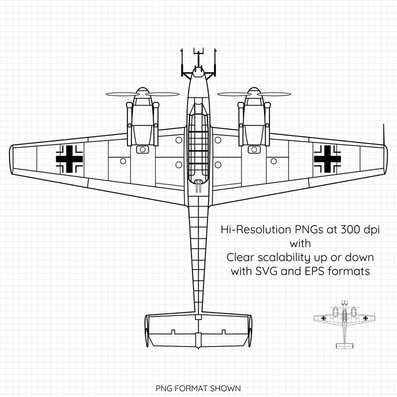 German Fighter Planes of WWII Png Svg Eps, Luftwaffe Warplanes of World ...