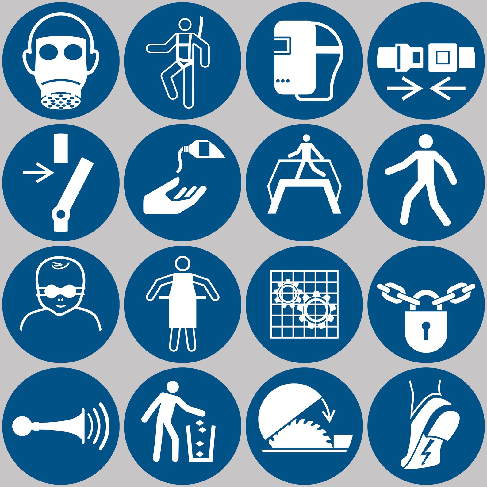 ISO 7010 Sign, ISO Mandatory Sign, Vector ISO 7010 Sign, Safety Sign ...