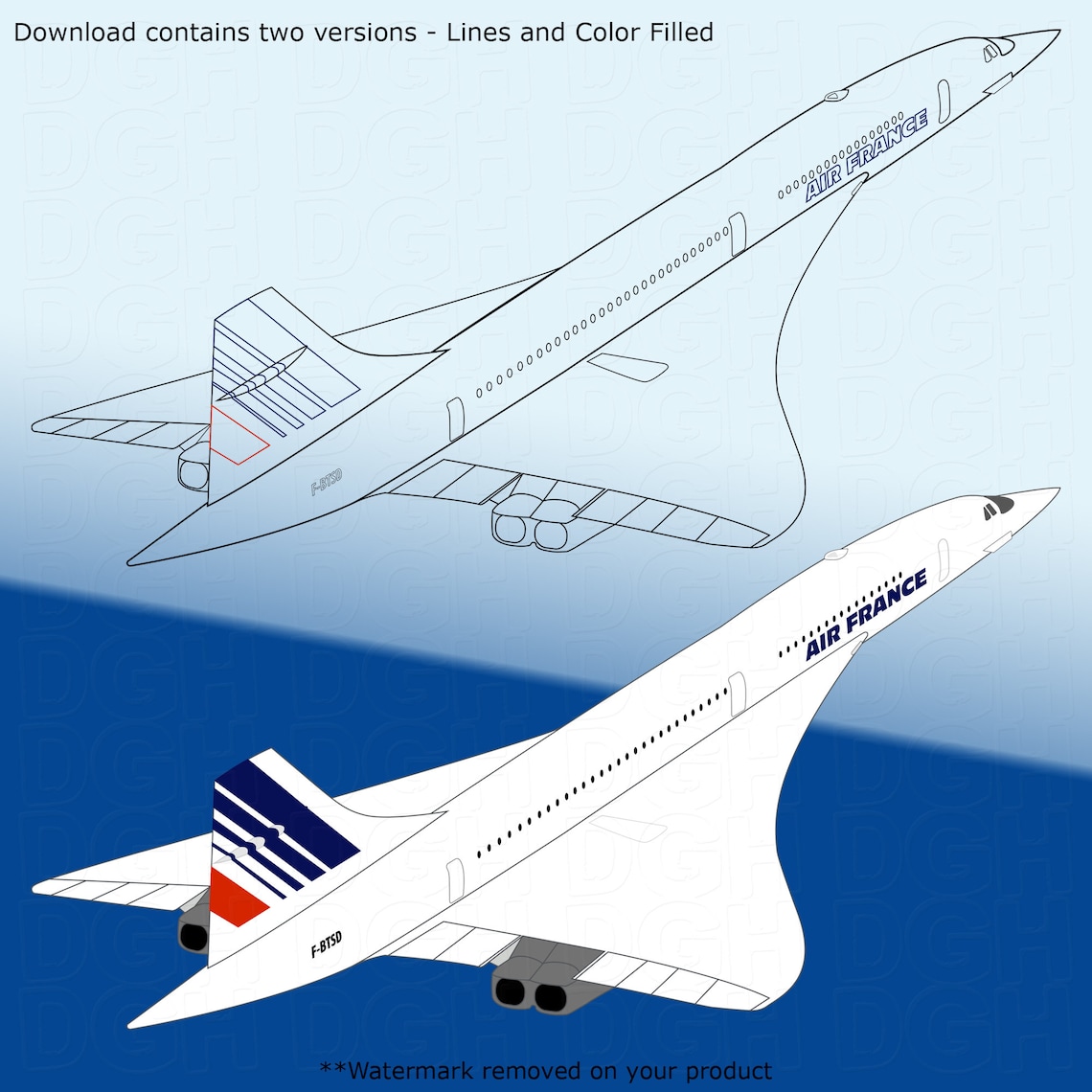 Concorde Supersonic Jet, Jet Airplane Image, Svg Png Jpg Dxf Eps Pdf ...