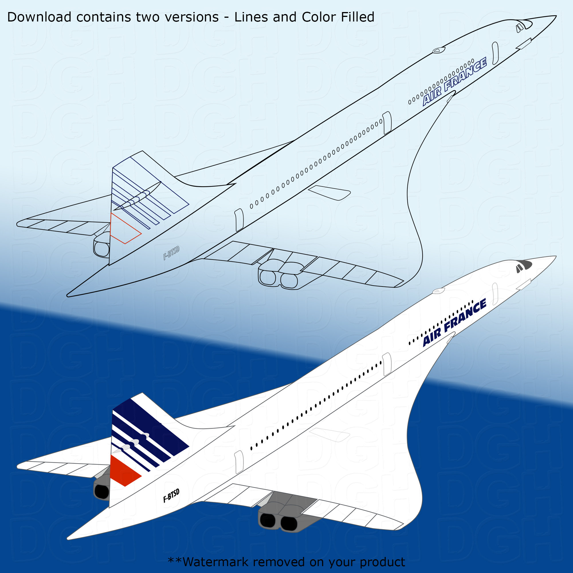 Concorde Supersonic Jet, Jet Airplane Image, Svg Png Jpg Dxf Eps Pdf ...