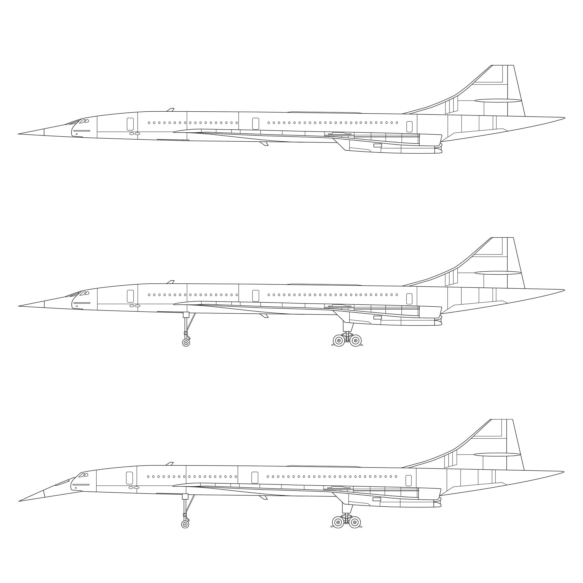 Concorde Jet Clipart: Supersonic Airplane SVG, PNG, EPS (digital ...