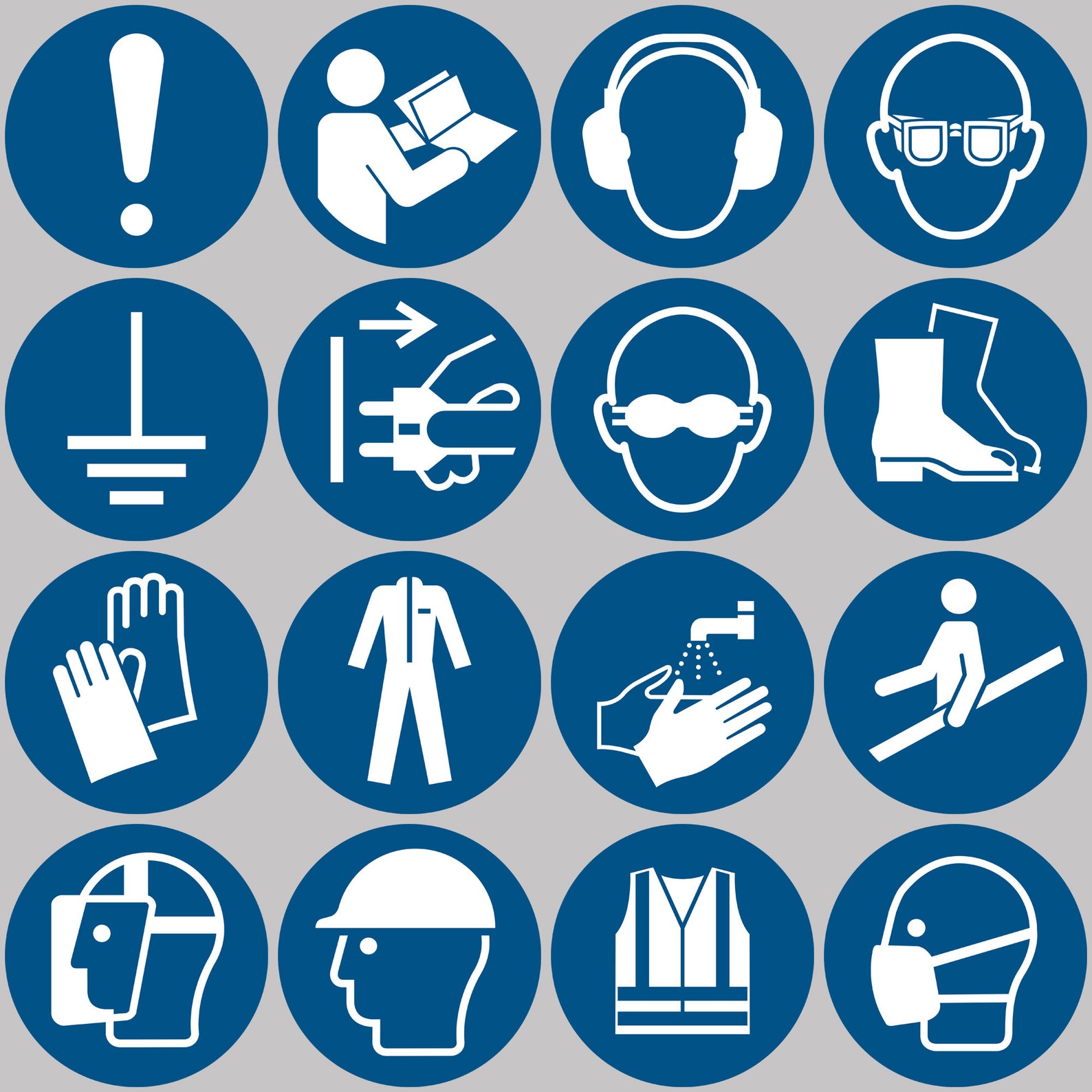 ISO 7010 Sign, ISO Mandatory Sign, Vector ISO 7010 Sign, Safety Sign ...