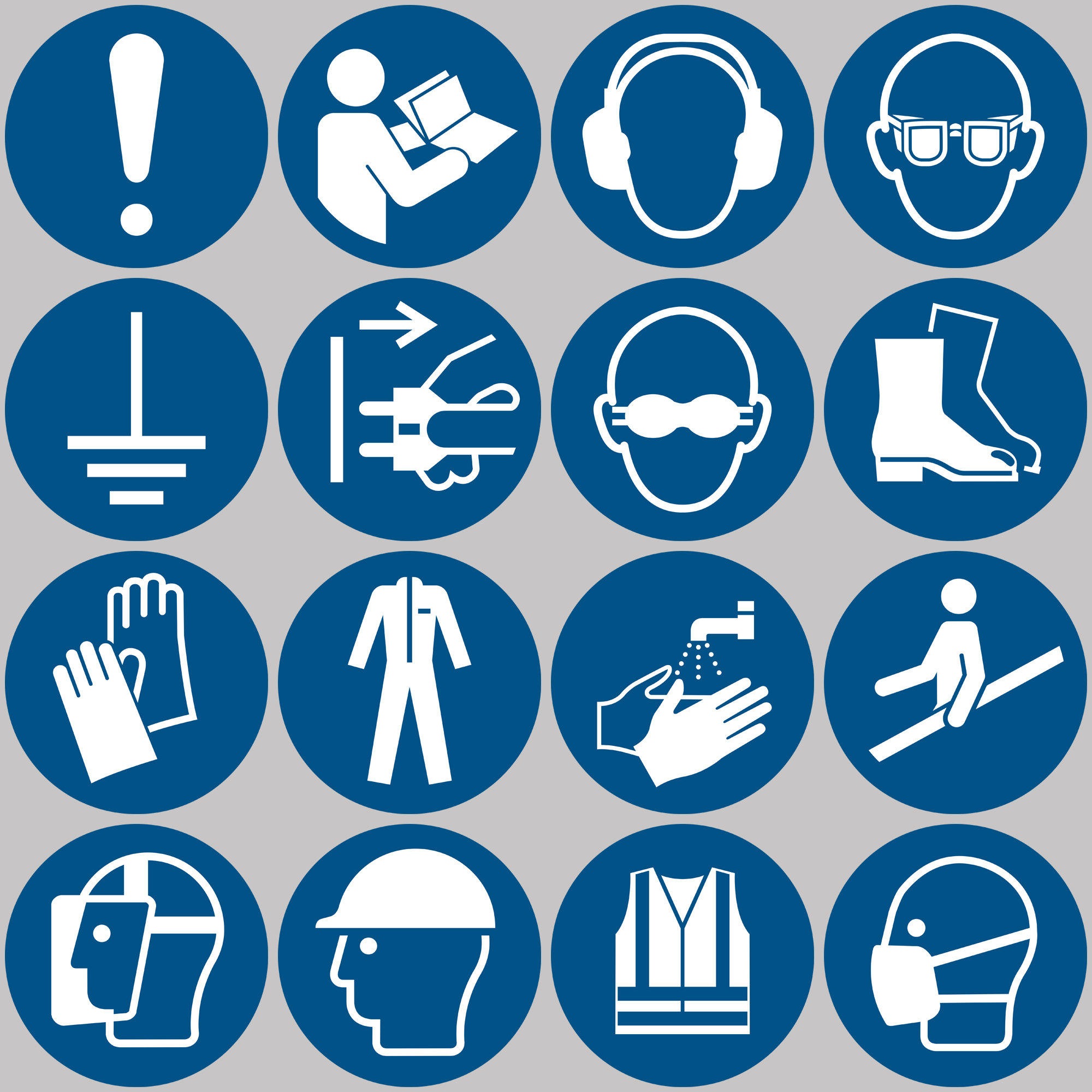 ISO 7010 Sign, ISO Mandatory Sign, Vector ISO 7010 Sign, Safety Sign ...
