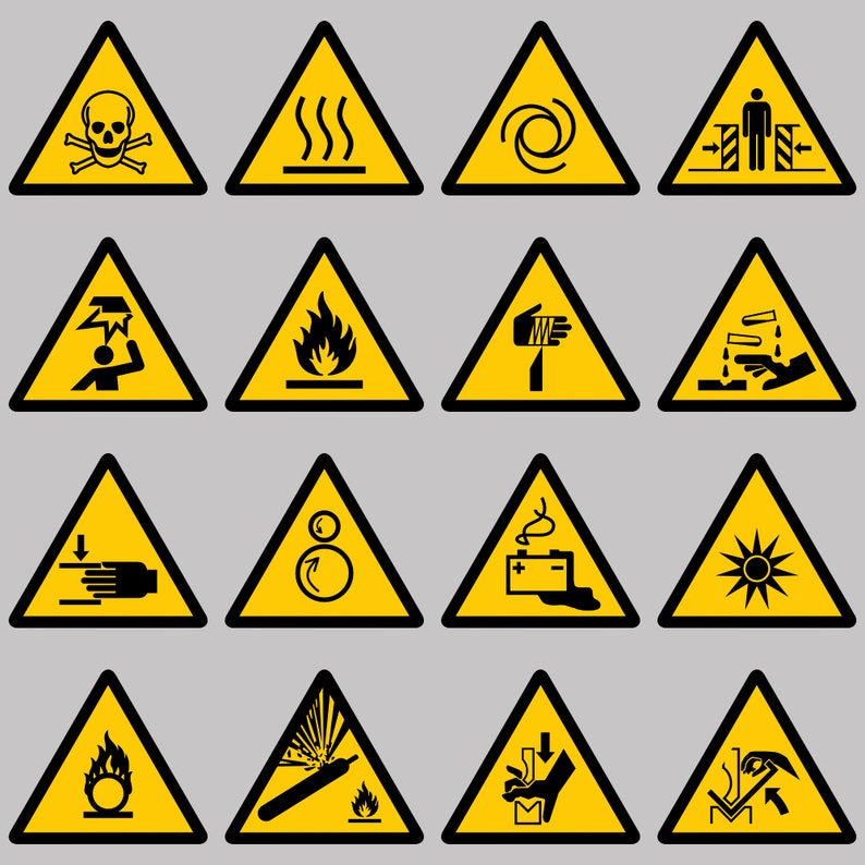 ISO 7010 Signs, ISO Warning Signs, Vector ISO 7010 Sign, Alert Sign Png ...