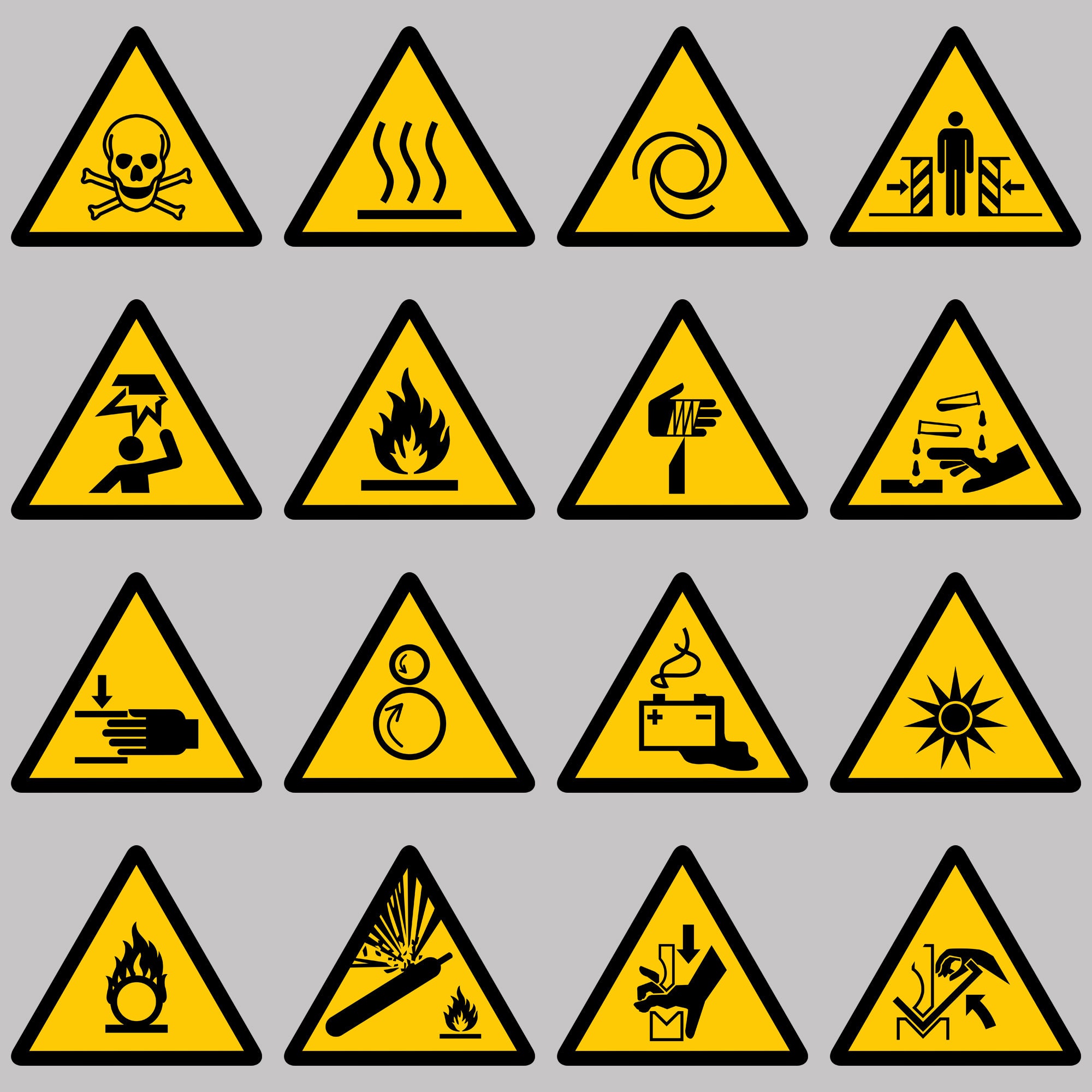 ISO 7010 Signs, ISO Warning Signs, Vector ISO 7010 Sign, Alert Sign Png ...