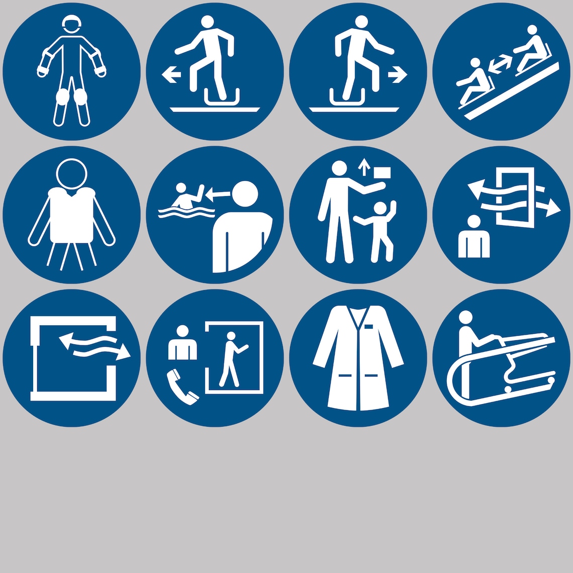 ISO 7010 Sign, ISO Mandatory Sign, Vector ISO 7010 Sign, Safety Sign ...