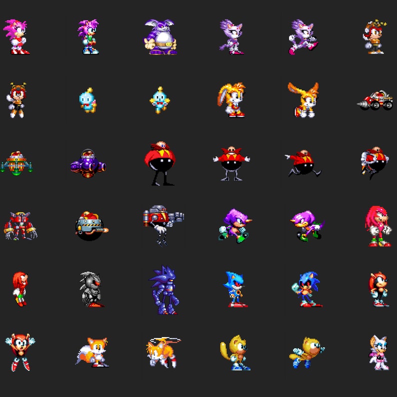 90's Sonic Arcade Game Elements: SVG, EPS, PNG (digital Download) - Etsy