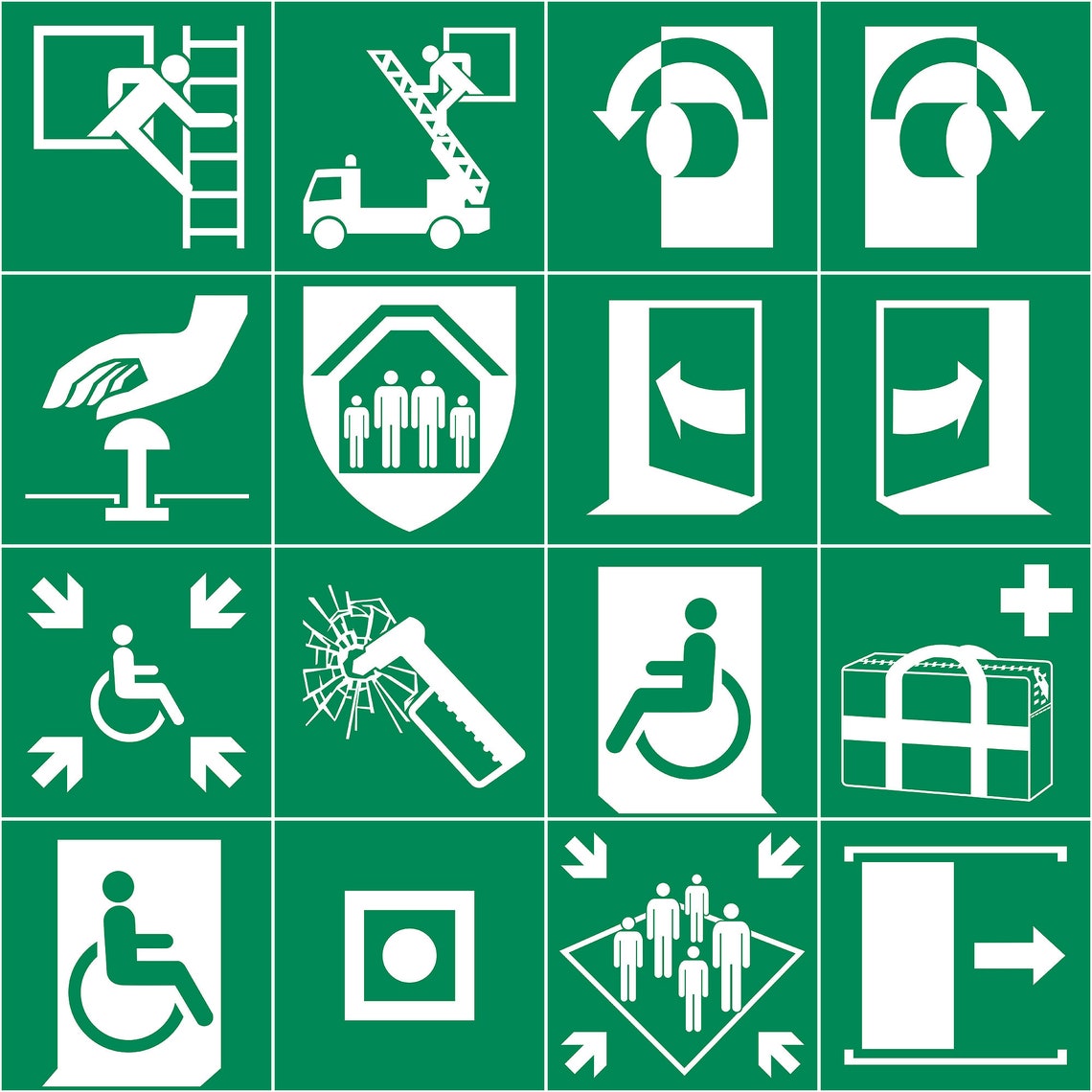 ISO 7010 Signs, ISO Safe Condition Signs, Vector ISO 7010 Placards ...