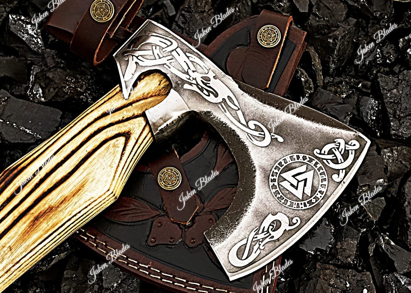 VIKING Axe Hand Forged Carbon Steel Battle Axe PERSONALIZED - Etsy