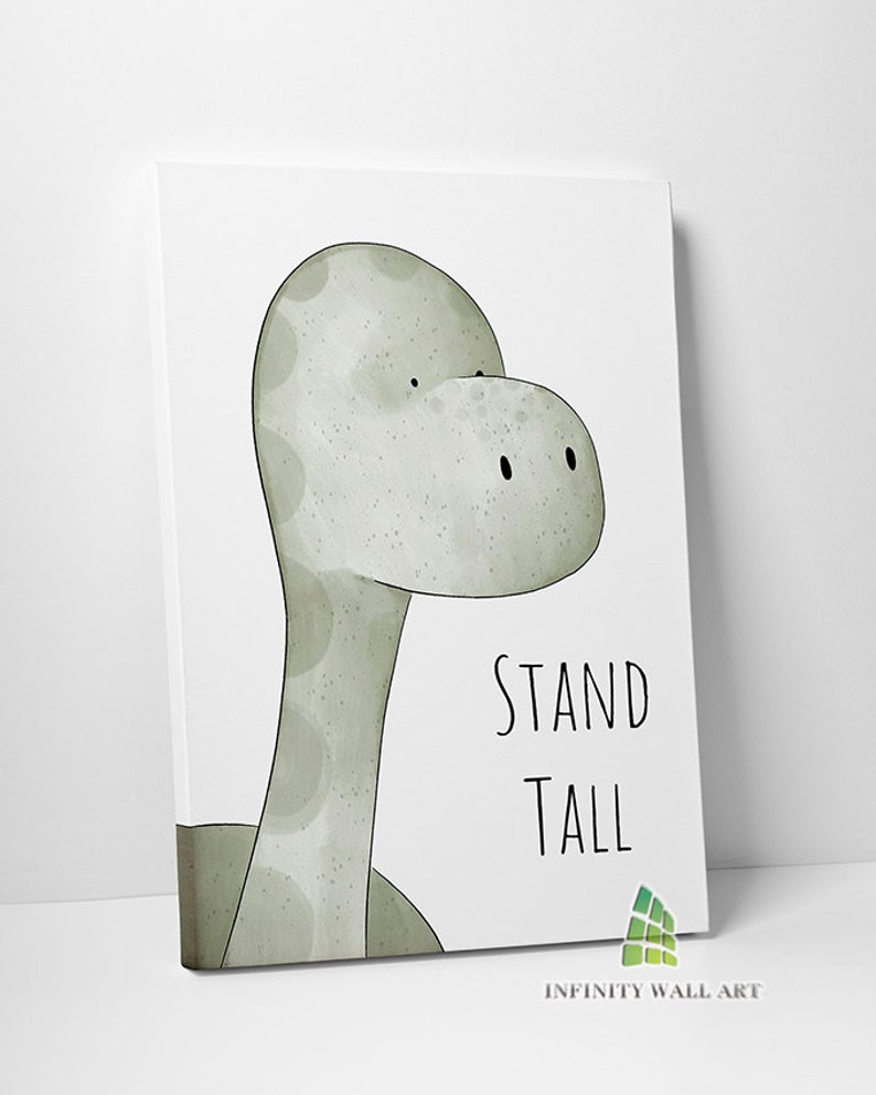 Dinosaur Inspirational Quotes Canvas Art Wall Art Children - Etsy