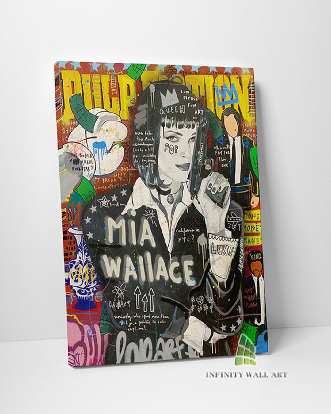 Graffiti Pulp Fiction Canvas Art Wall Art Print Picture Film Movie ...