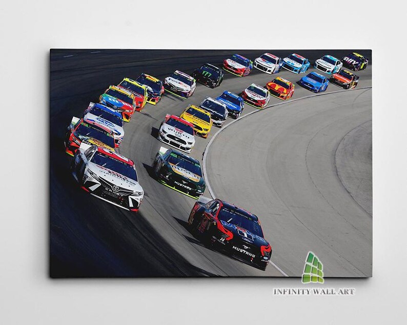 NASCAR Racing Canvas Art Print Picture Sports Cars Framed Wall Art ...