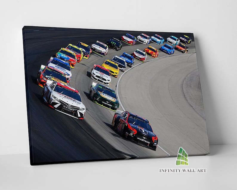 NASCAR Racing Canvas Art Print Picture Sports Cars Framed Wall Art ...