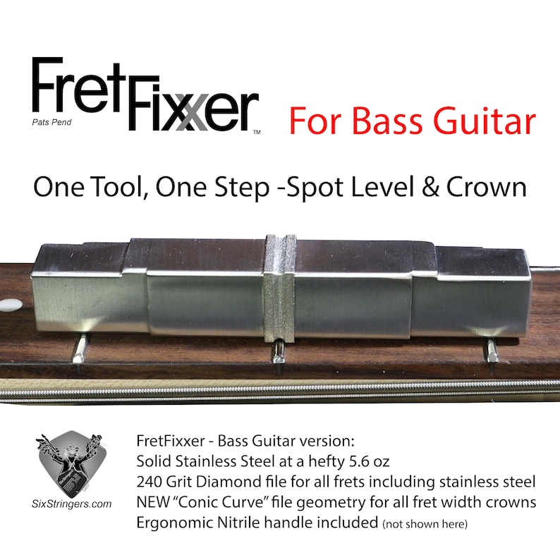 Fret File: Spot Level and Crown at the Same Time - Fretfixxer for Bass ...