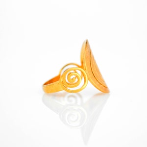 Greek Jewelry Ring, Swirl Symbol Ring, Silver Signet Ring, Spiral Ring ...