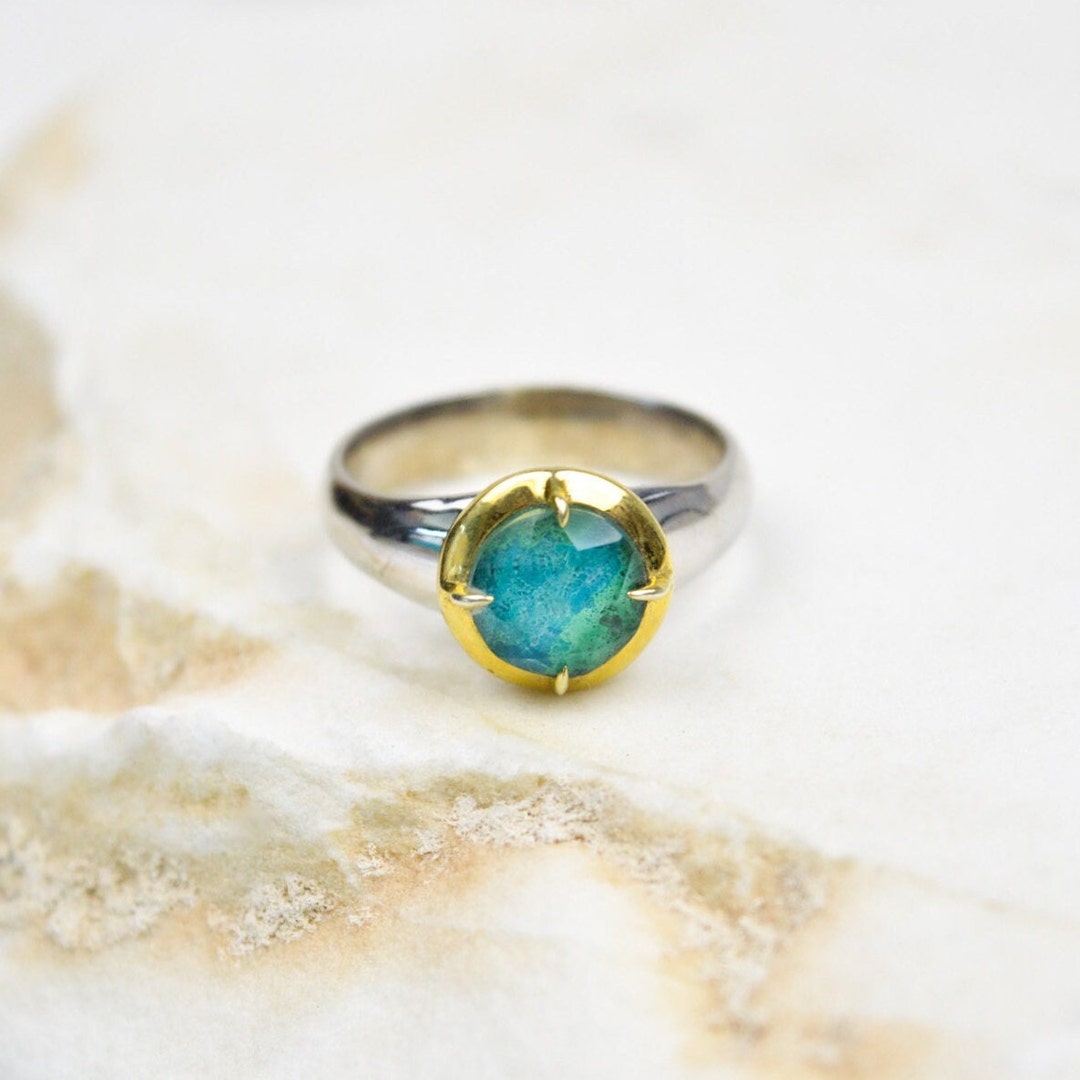 CHRYSOCOLLA RING, Small Classy Ring, Rings for Women, Minimalist Ring ...